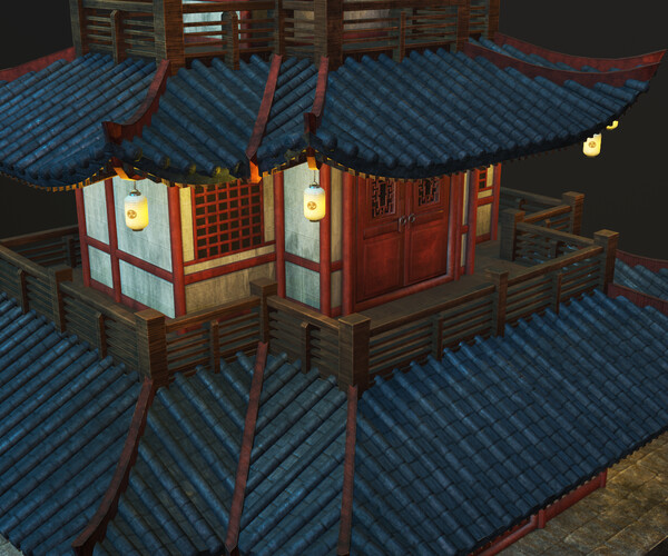 ArtStation - Japanese Realistic Traditional Building model | Game Assets