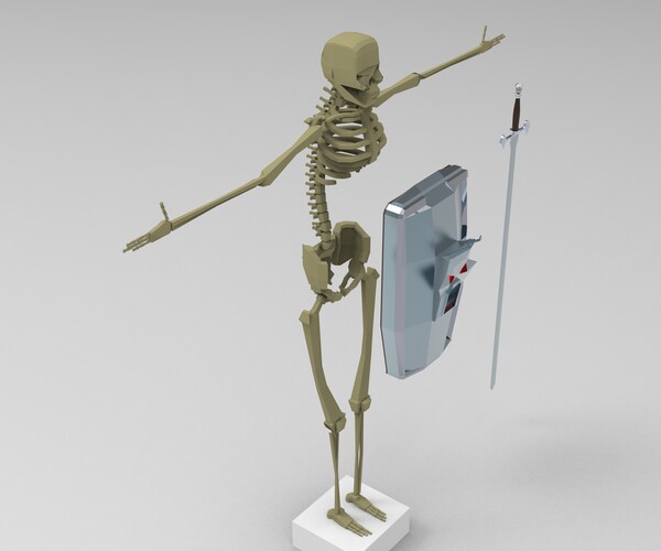 ArtStation - Skeleton with sword and shield | Game Assets