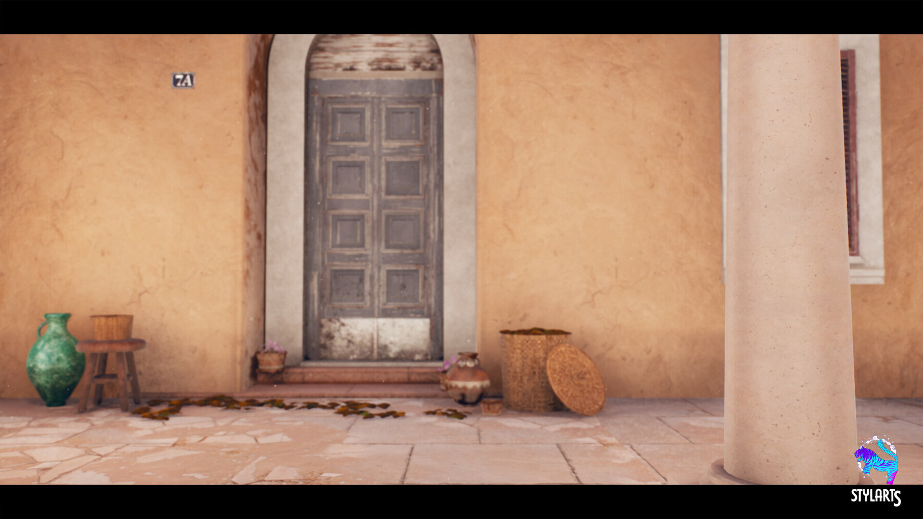 ArtStation - Stylized Mediterranean Courtyard | Game Assets