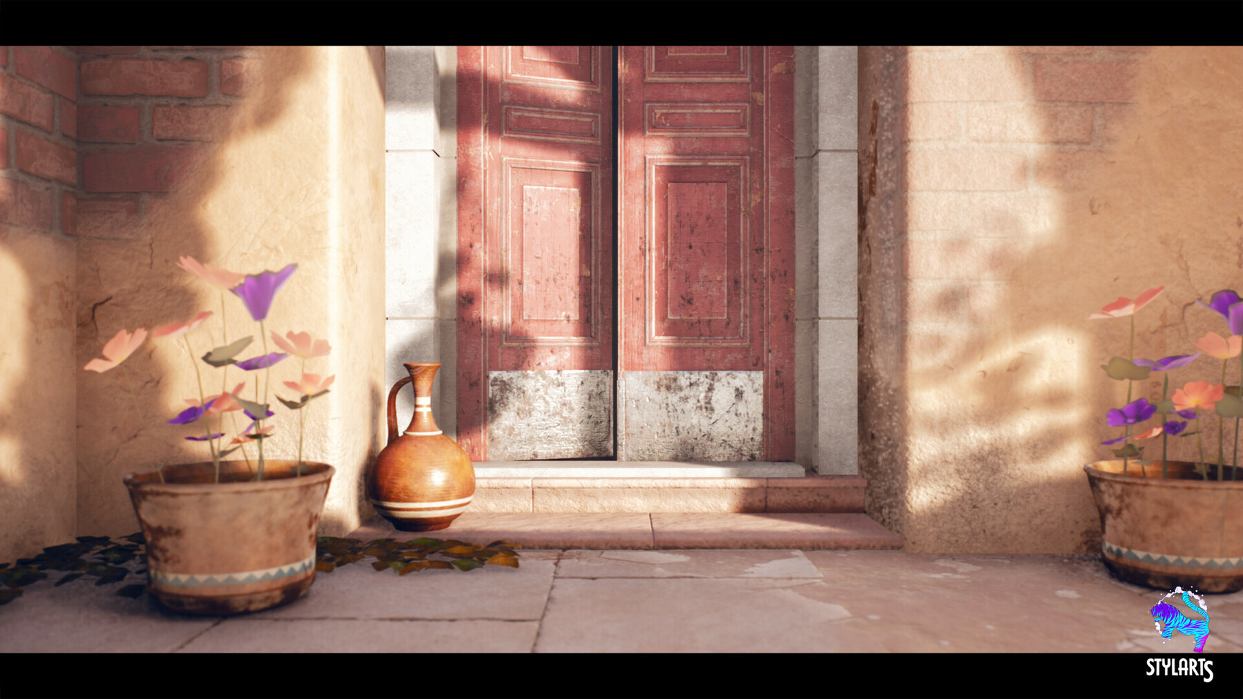 ArtStation - Stylized Mediterranean Courtyard | Game Assets