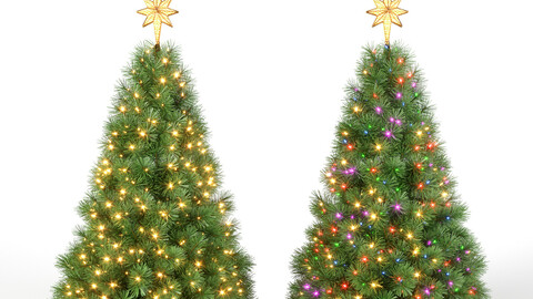 ArtStation - Tree-Christmas Tree with Animated Lights - Set 2 | Resources