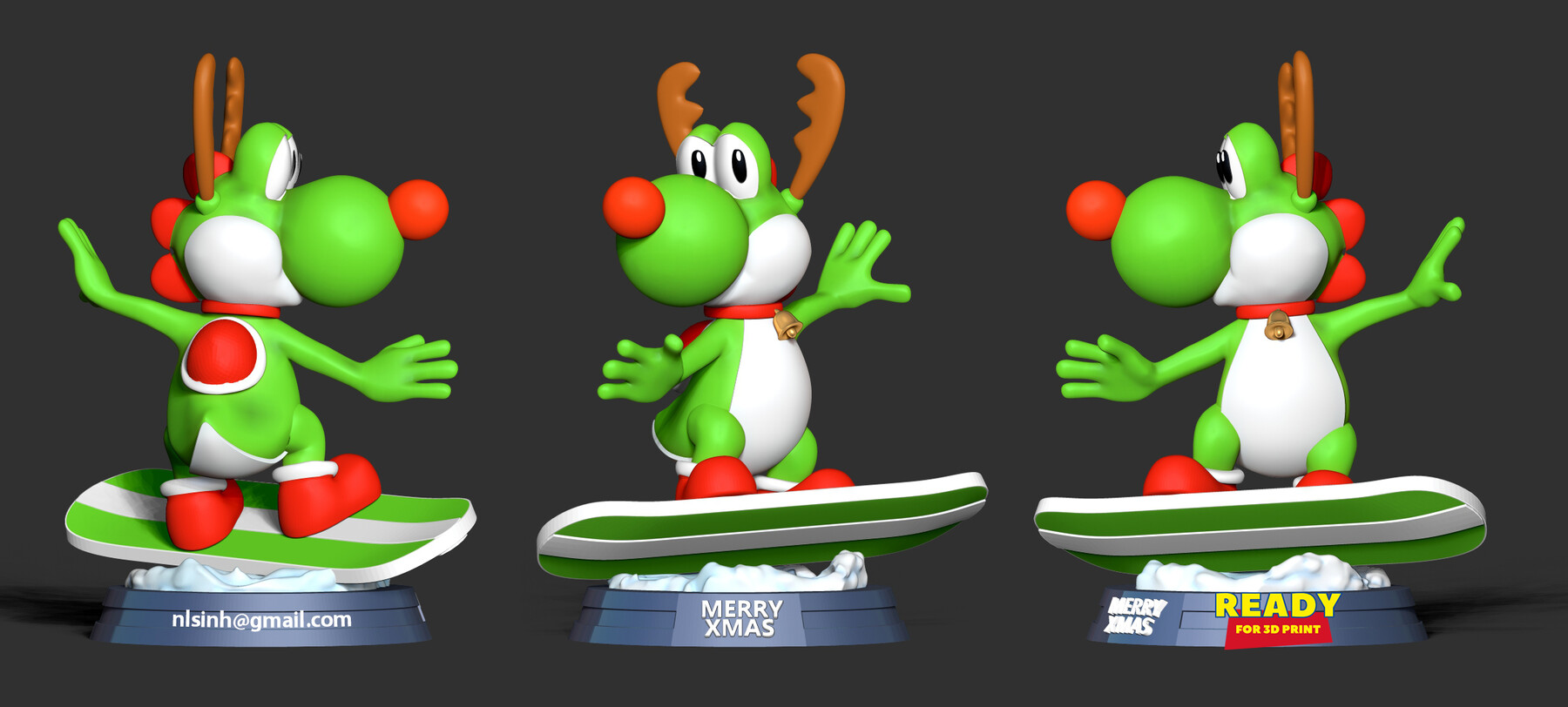 ArtStation - Yoshi with Christmas | Resources