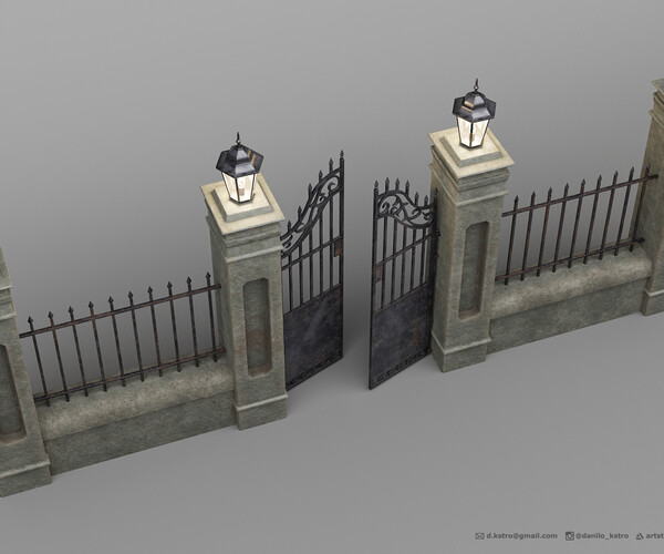 ArtStation - Cemetery Gates | 3D model | Resources