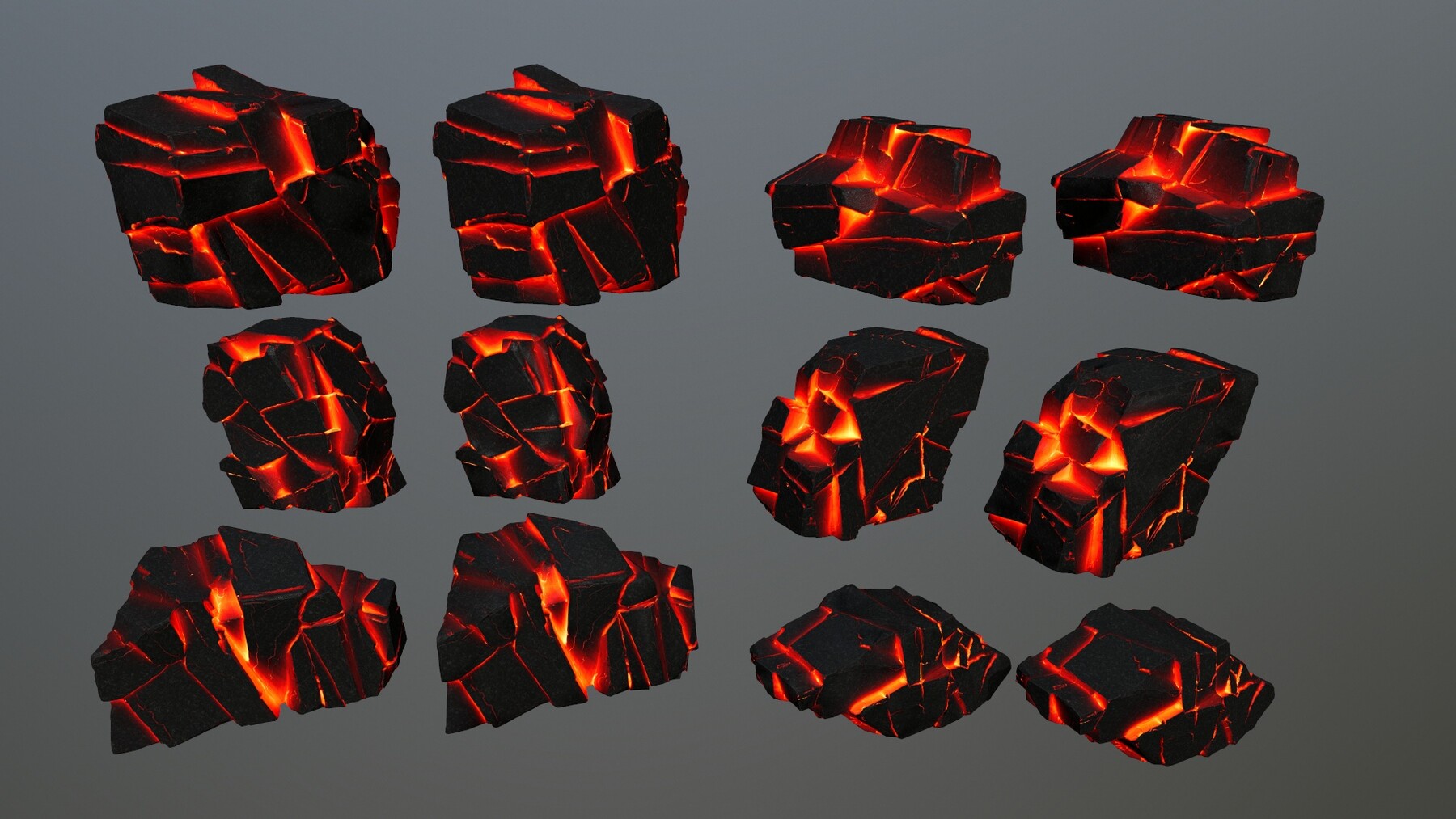 ArtStation - lava rocks | Game Assets