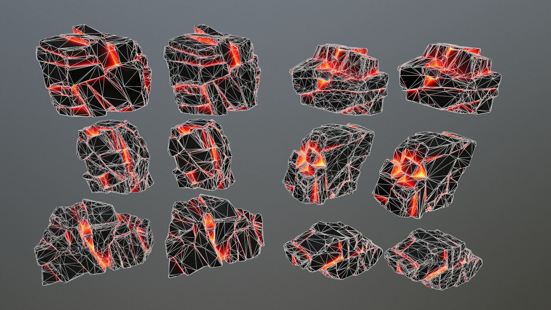 ArtStation - lava rocks | Game Assets