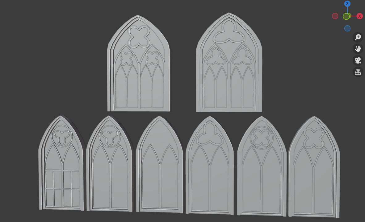 ArtStation - Gotic Window Set | Game Assets