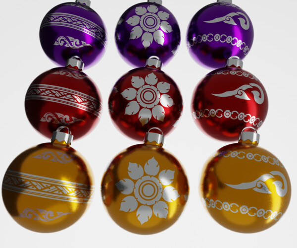 ArtStation - Christmas balls | Game Assets