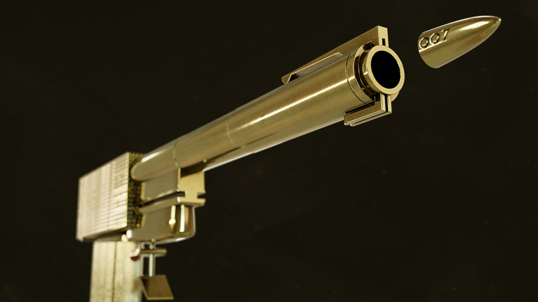 ArtStation - 007 Golden Gun | 3D Model | Low Poly | 4K Textures | PBR ...