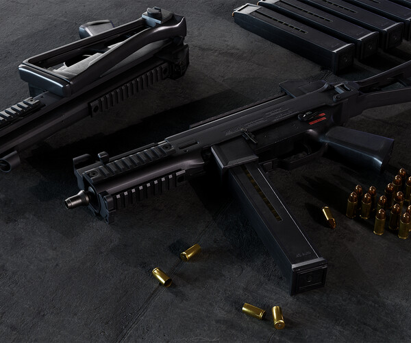 ArtStation - HK UMP 45 | 3D Model | Low Poly | 4K Textures | PBR | Game ...