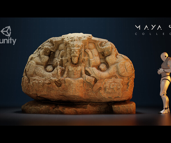 ArtStation - Mayan Stone 05 PBR 4K | Game Assets