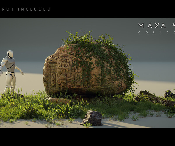 ArtStation - Mayan Stone 05 PBR 4K | Game Assets