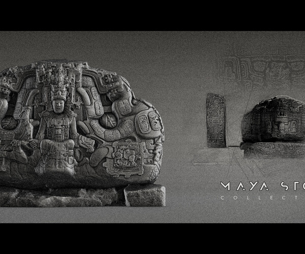 ArtStation - Mayan Stone 05 PBR 4K | Game Assets