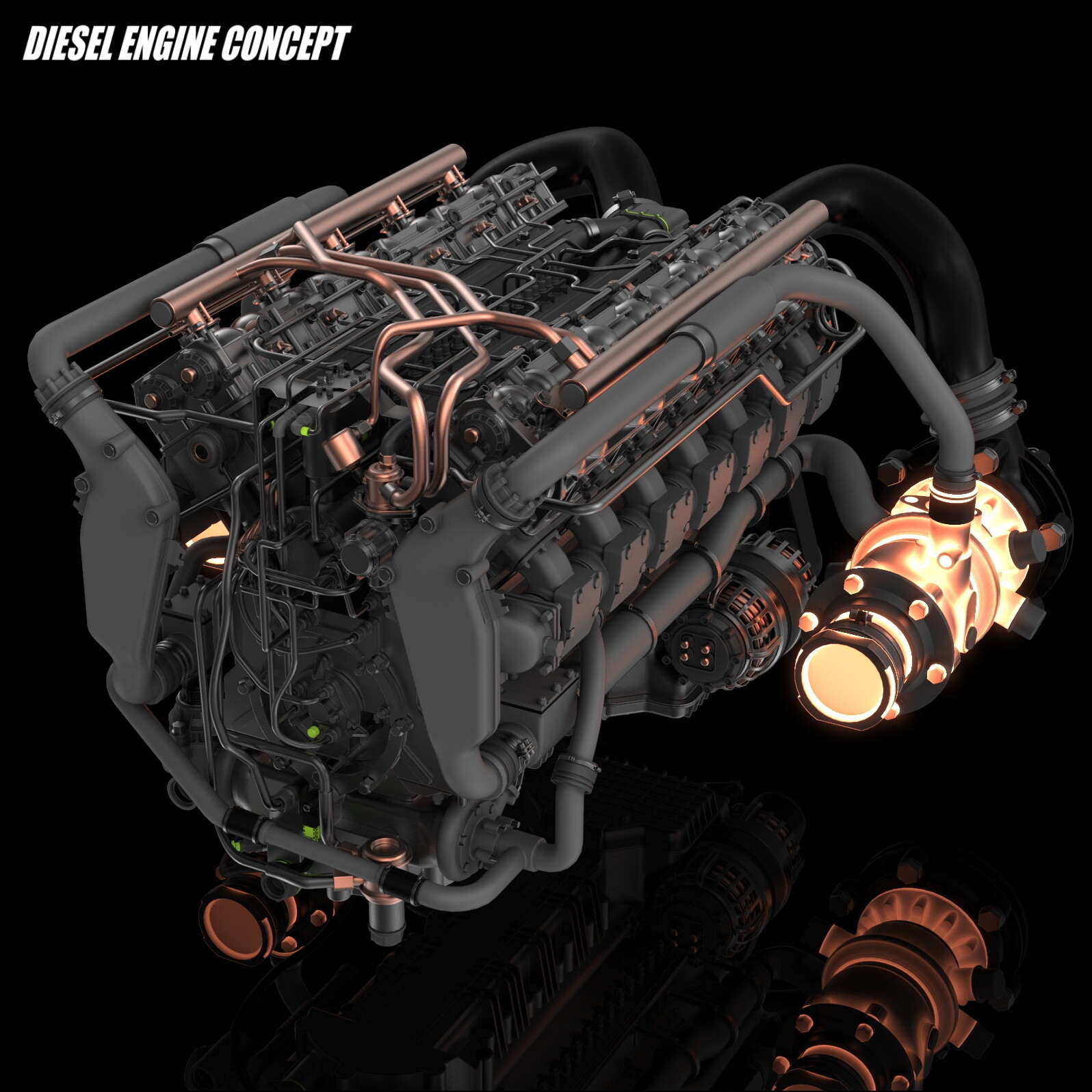 ArtStation - Titan diesel engine concept | Resources