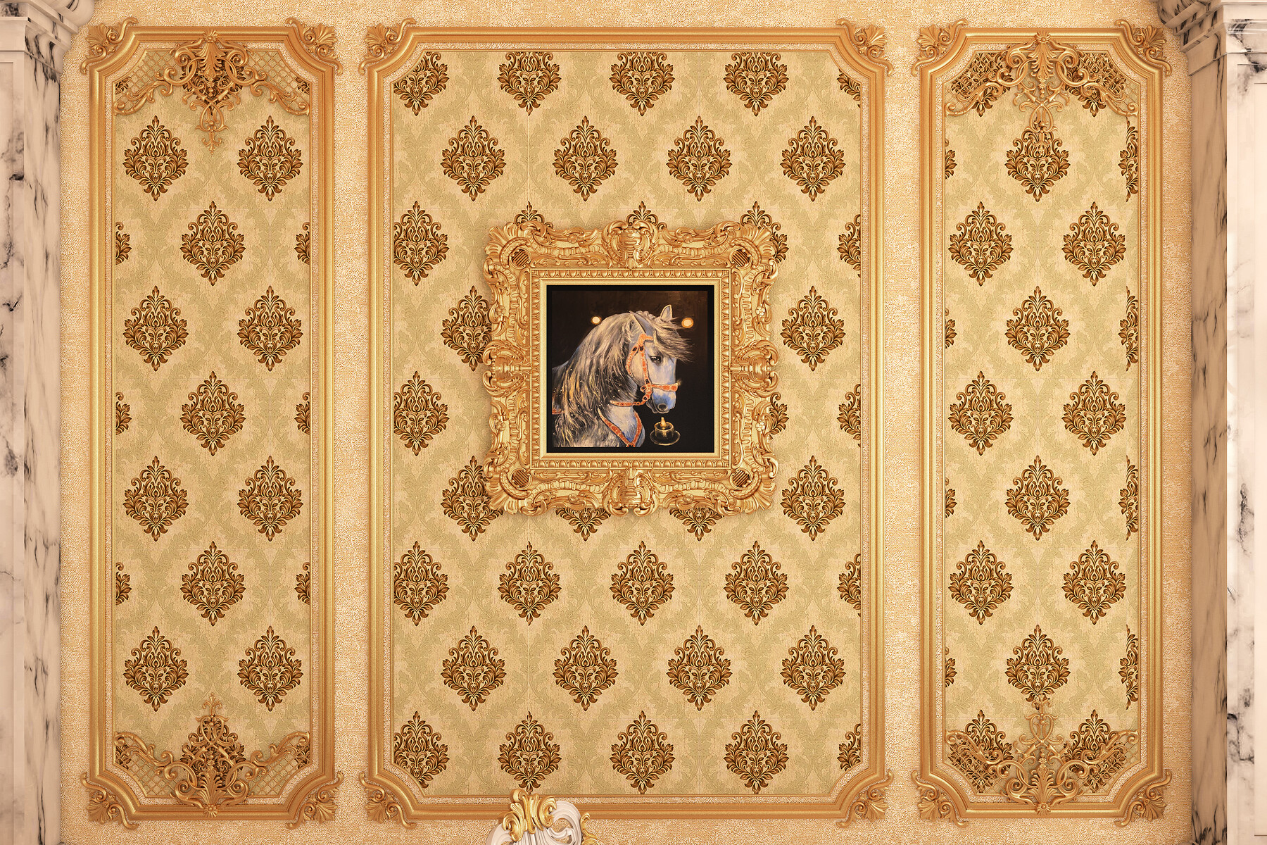 ArtStation - Classic Restaurant Interior Design White | Resources