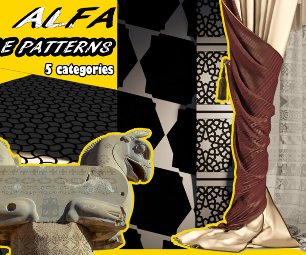 ArtStation - 400 ALFA TILEABLE PATTERNS + 100 FREE ALFA TILEABLE ...