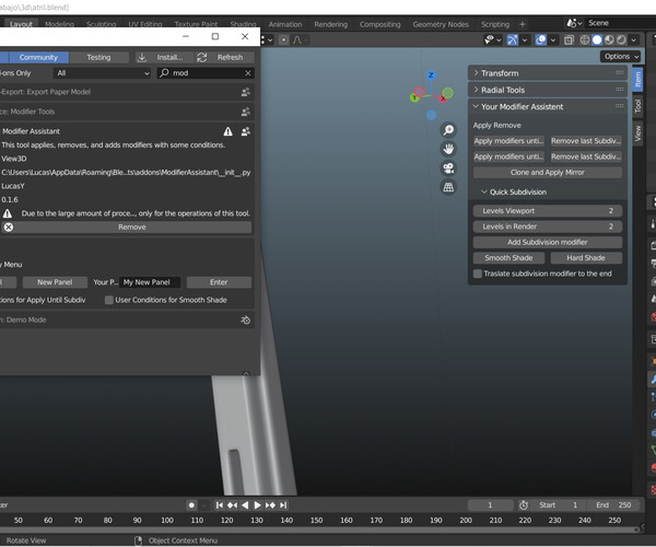 Artstation Blender Addon Modifier Assistant Resources