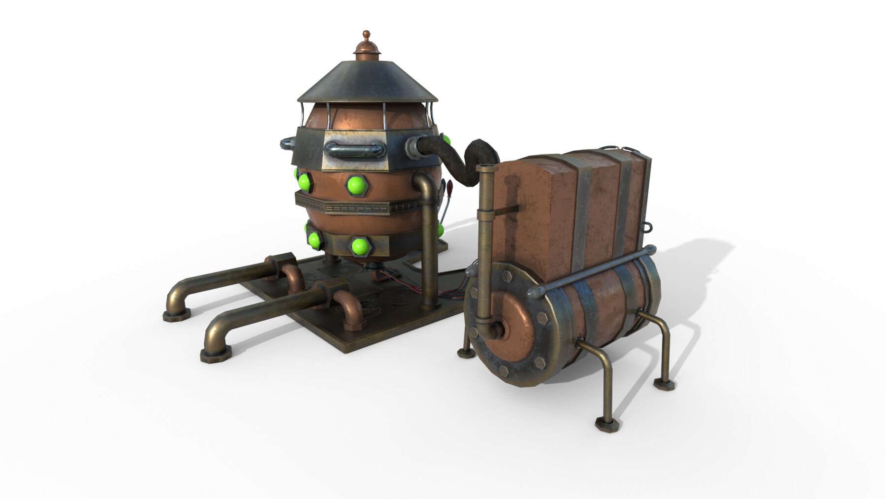 ArtStation - Stylized engine PBR low-poly 3D model | Resources
