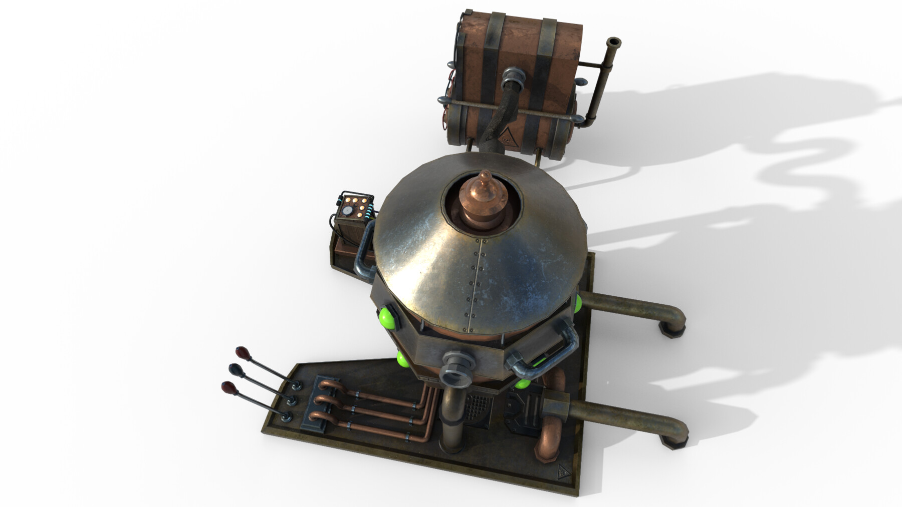 ArtStation - Stylized engine PBR low-poly 3D model | Resources