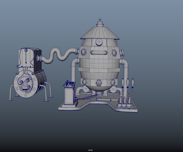ArtStation - Stylized engine PBR low-poly 3D model | Resources