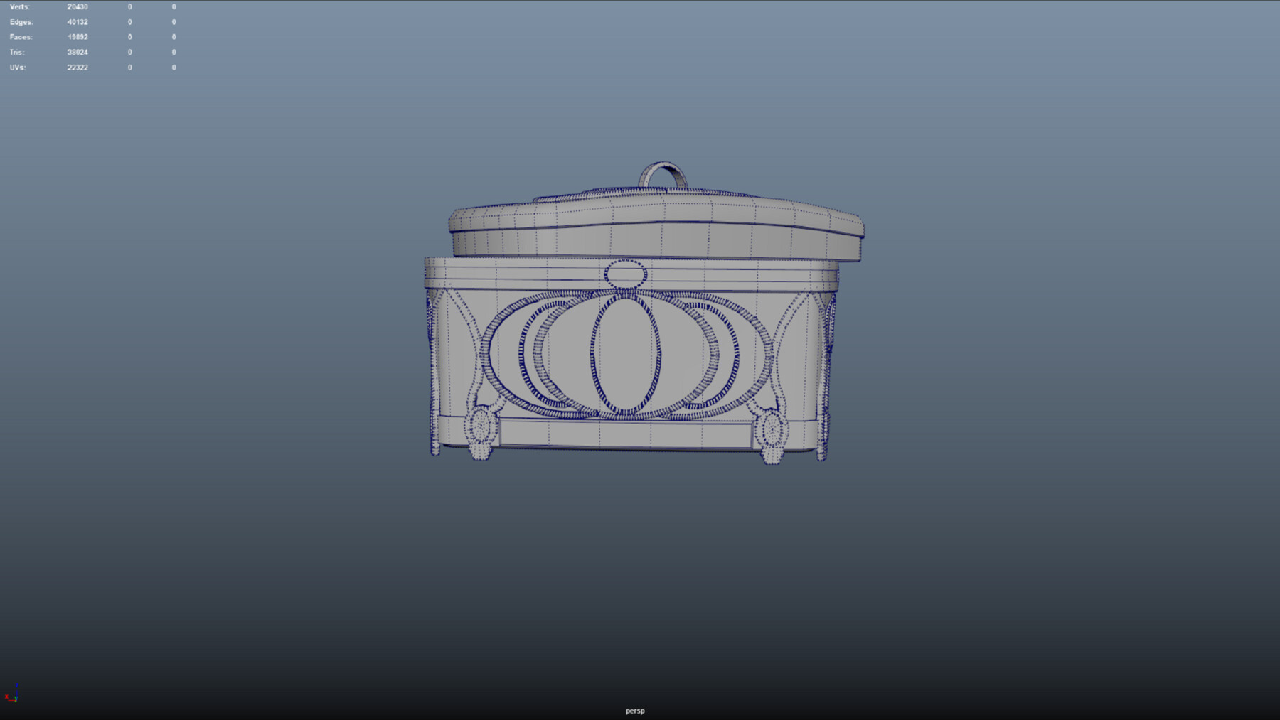 ArtStation - Vintage retro jewelry box PBR low-poly 3D model | Resources