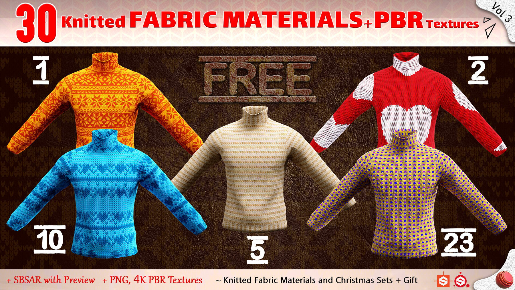 ArtStation - 30 Knitted Fabric Materials + PBR Textures (Practical ...