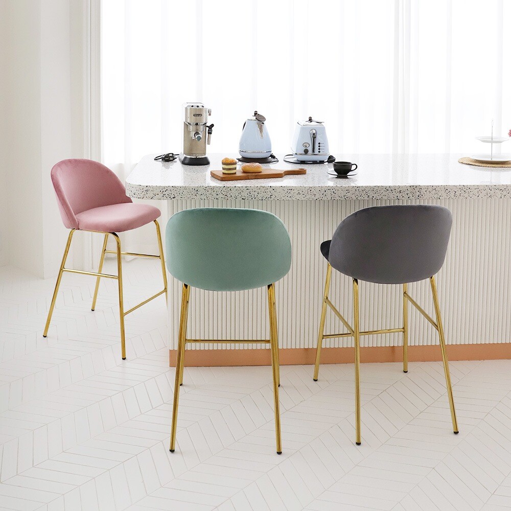 ArtStation - Bellow Gold Bar Chair Home Bar Chair Island Table Chair ...