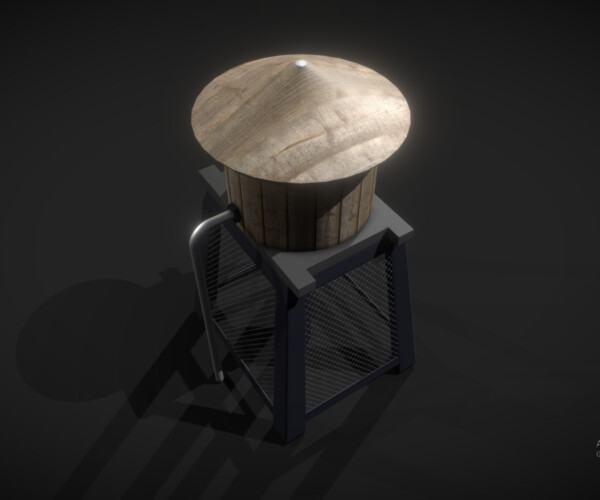 ArtStation - Building Water Tank | Game Assets