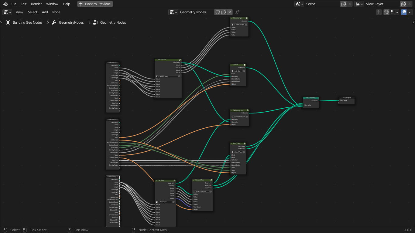 ArtStation - Procedural Building. Blender 3.0 Geometry Nodes | Resources