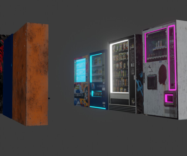 ArtStation - SciFi Vending Machine Pack | Game Assets