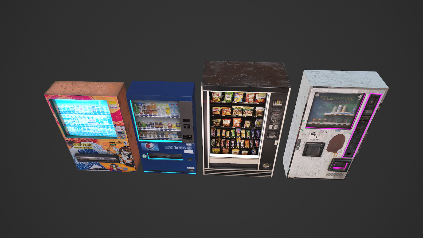 ArtStation - SciFi Vending Machine Pack | Game Assets
