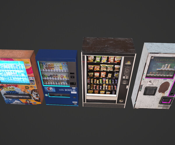 ArtStation - SciFi Vending Machine Pack | Game Assets