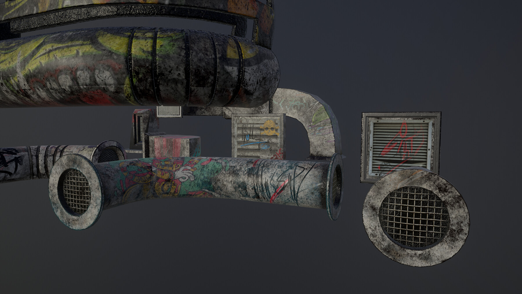 ArtStation - Cyberpunk Air Ducts Pack | Game Assets