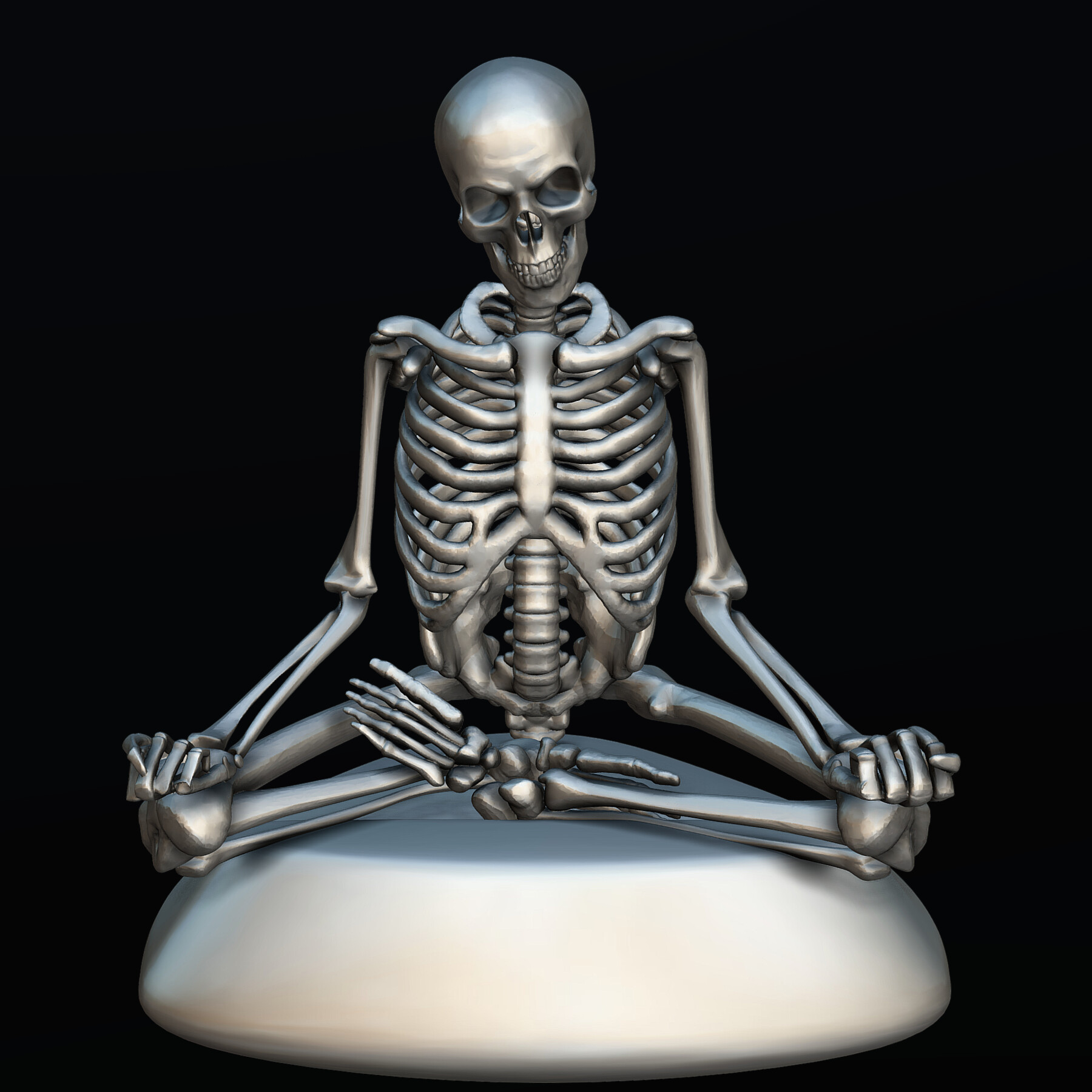 ArtStation - Meditating Evil Skeleton, 3d printable (Thin and Thick ...