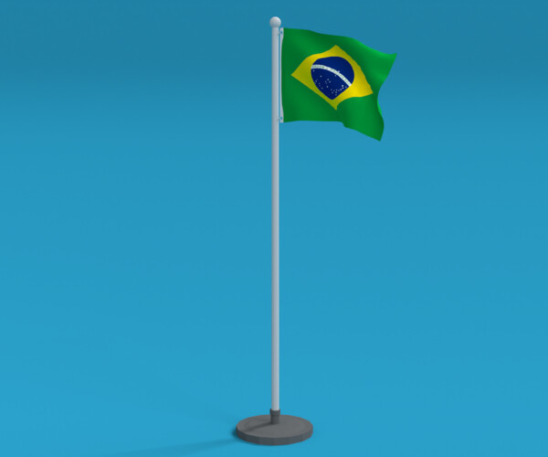 ArtStation - Low Poly Seamless Animated Brazil Flag | Game Assets