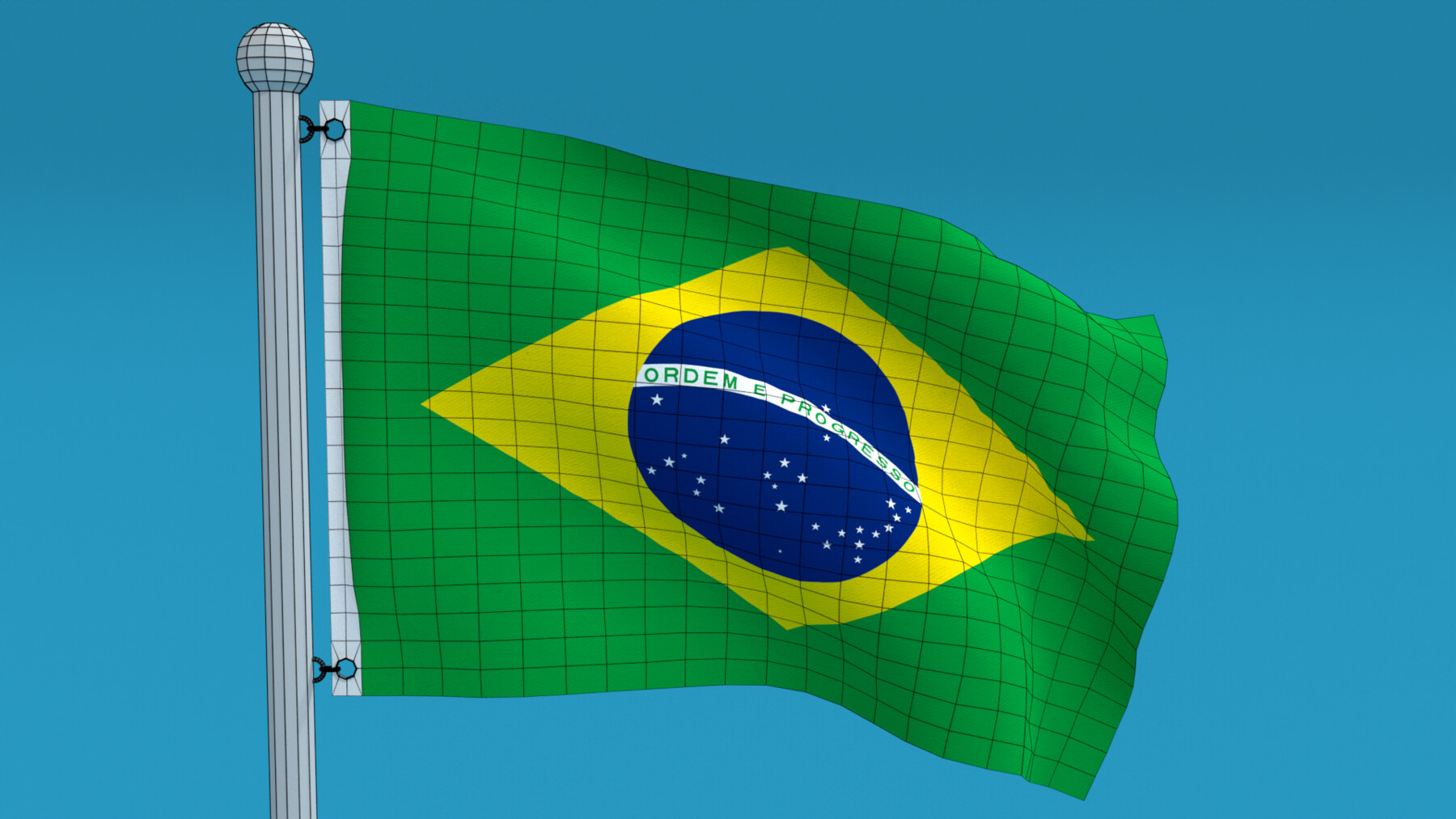 ArtStation - Low Poly Seamless Animated Brazil Flag | Game Assets