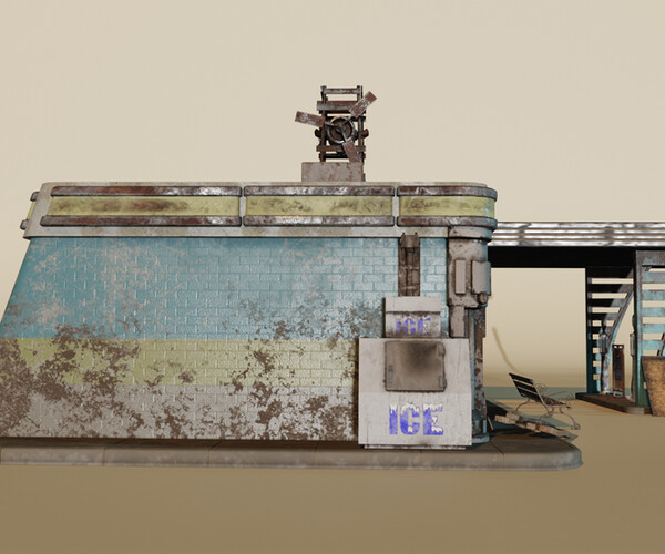 ArtStation - Poseidon Gas Station - Fallout | Game Assets