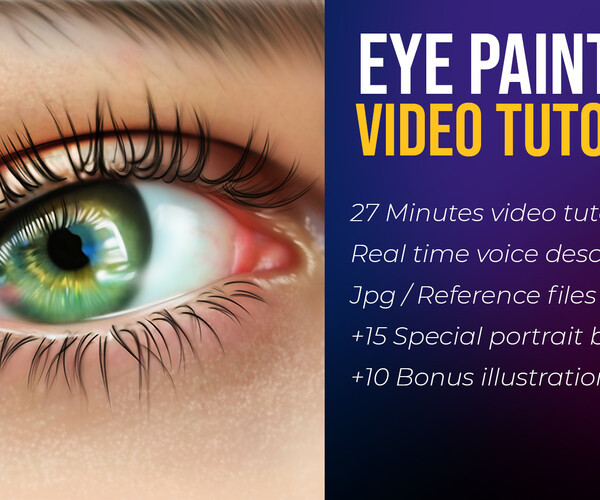 ArtStation - Eye Painting In Photoshop - Video Tutorial | Tutorials