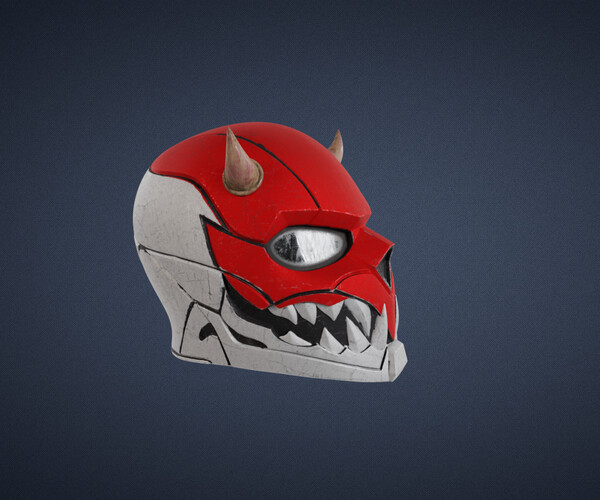 ArtStation - devil helmet sci fi Low-poly 3D model | Resources