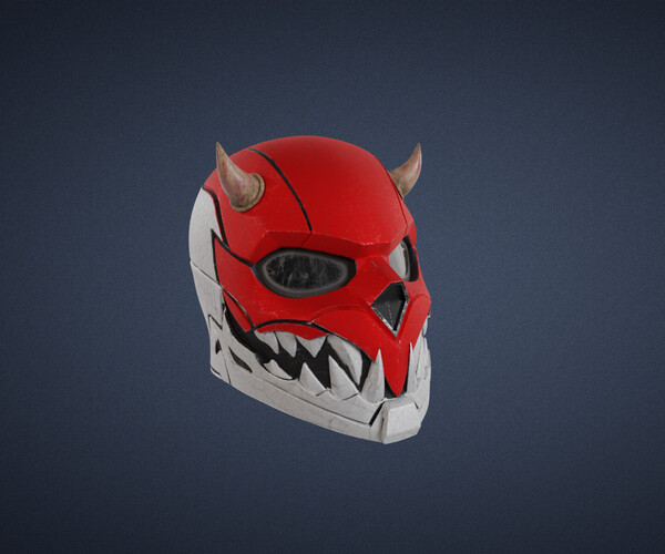 ArtStation - devil helmet sci fi Low-poly 3D model | Resources
