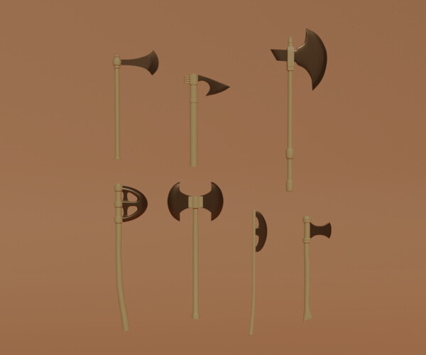 ArtStation - 3D Bronze Age Weapon Pack | Game Assets