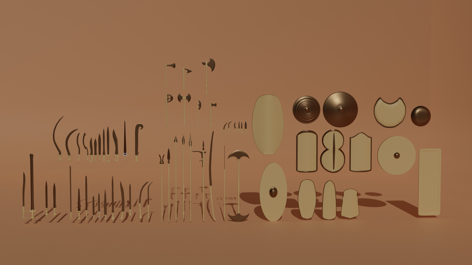 ArtStation - 3D Bronze Age Weapon Pack | Game Assets