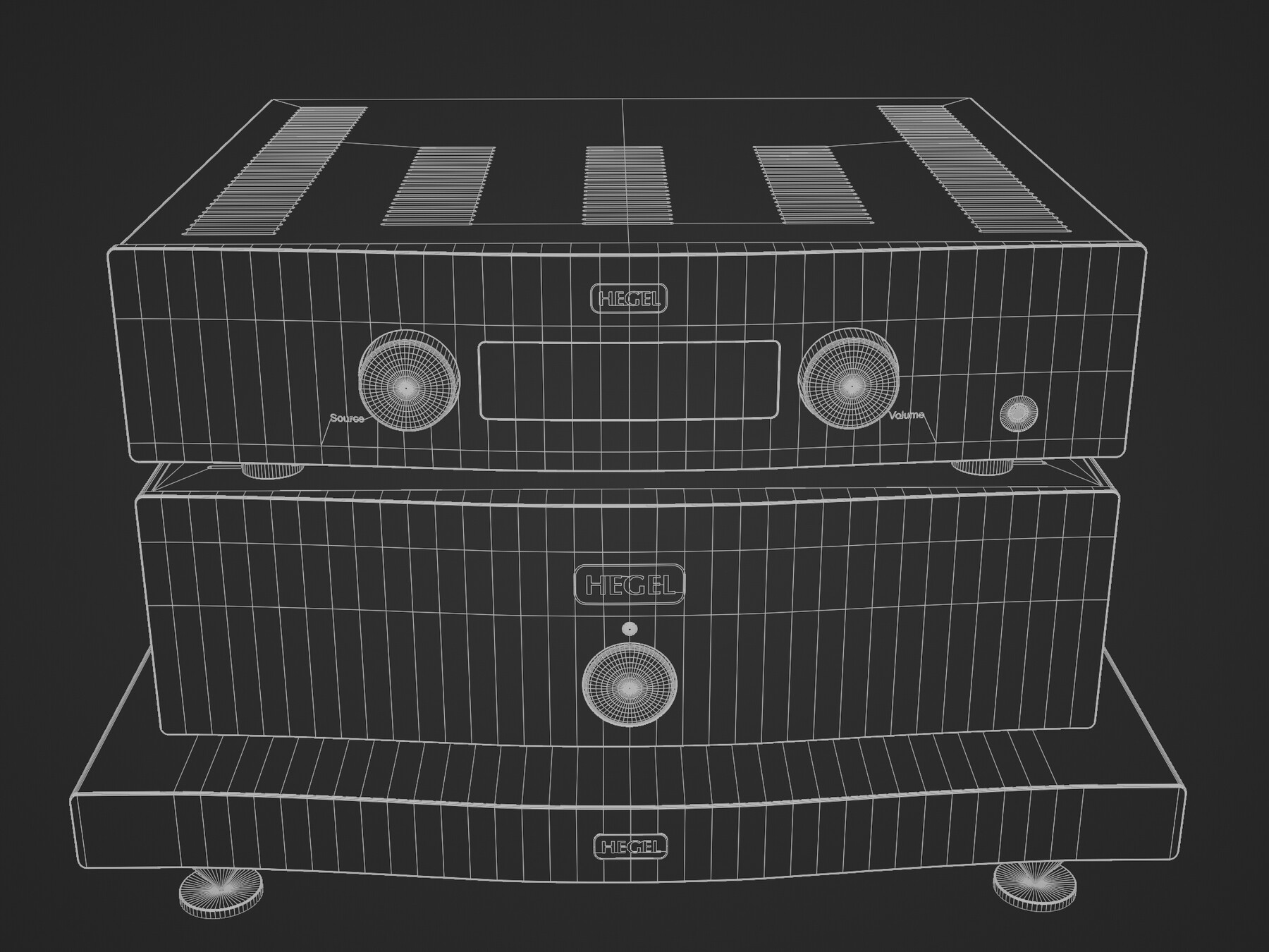 ArtStation - HEGEL H190 DAC and HEGEL H20 Power Amp with Stand | Resources