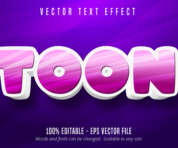 ArtStation - Toon text, cartoon style editable text effect | Artworks