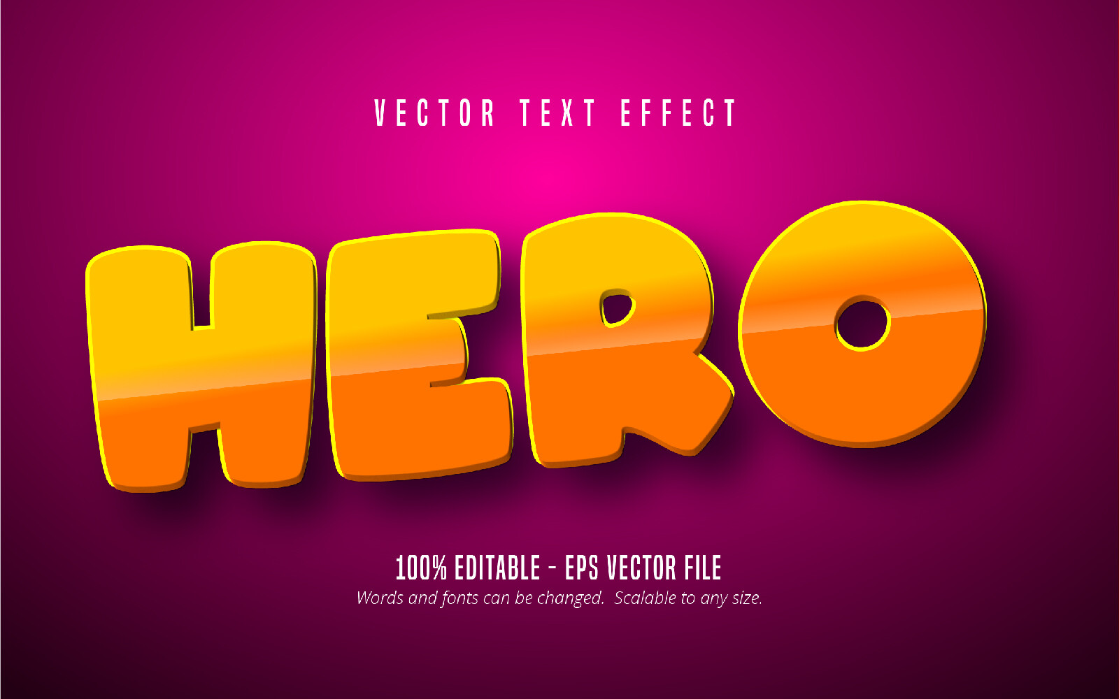 ArtStation - Hero text, cartoon style editable text effect | Artworks