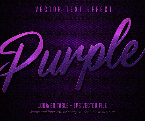 ArtStation - Luxury purple editable text effect on black canvas ...