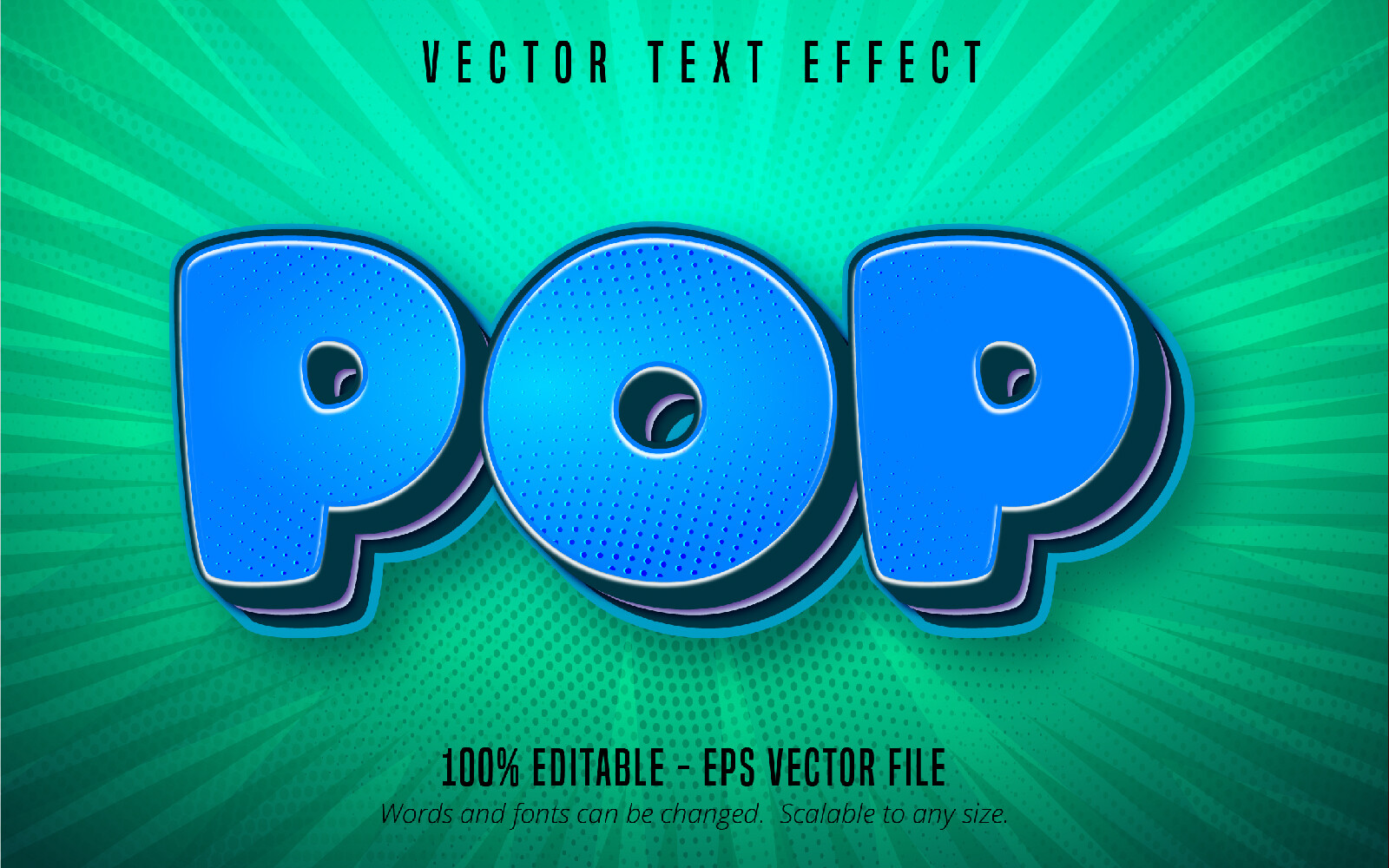 ArtStation - Pop text, pop art style editable text effect | Artworks