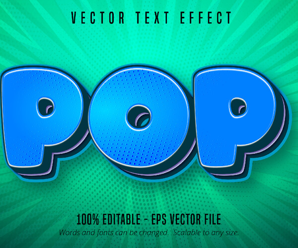 ArtStation - Pop text, pop art style editable text effect | Artworks