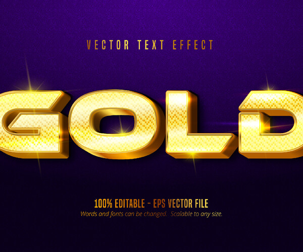 ArtStation - Gold text, shiny gold style editable text effect | Artworks