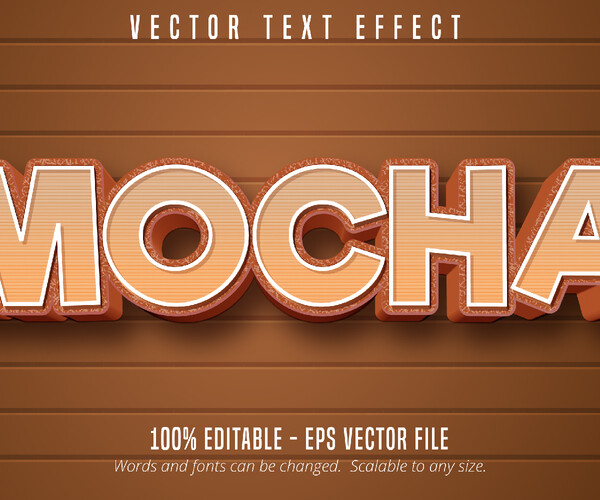 ArtStation - Mocha text, cartoon style editable text effect | Artworks