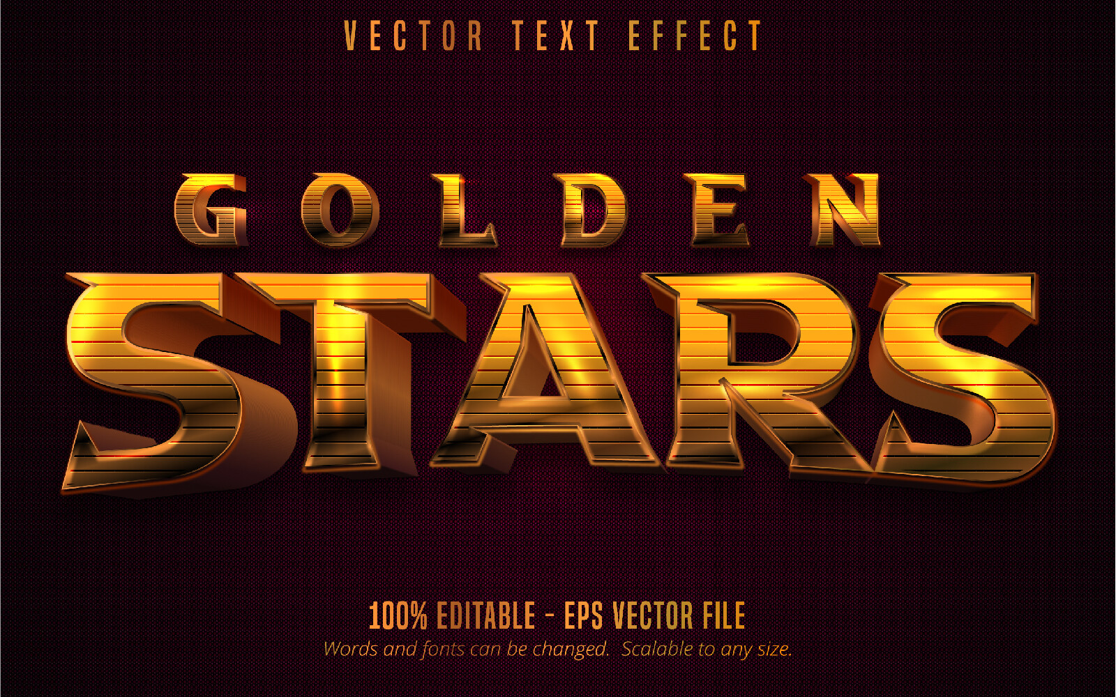 ArtStation - Golden stars text, shiny golden style editable text effect ...
